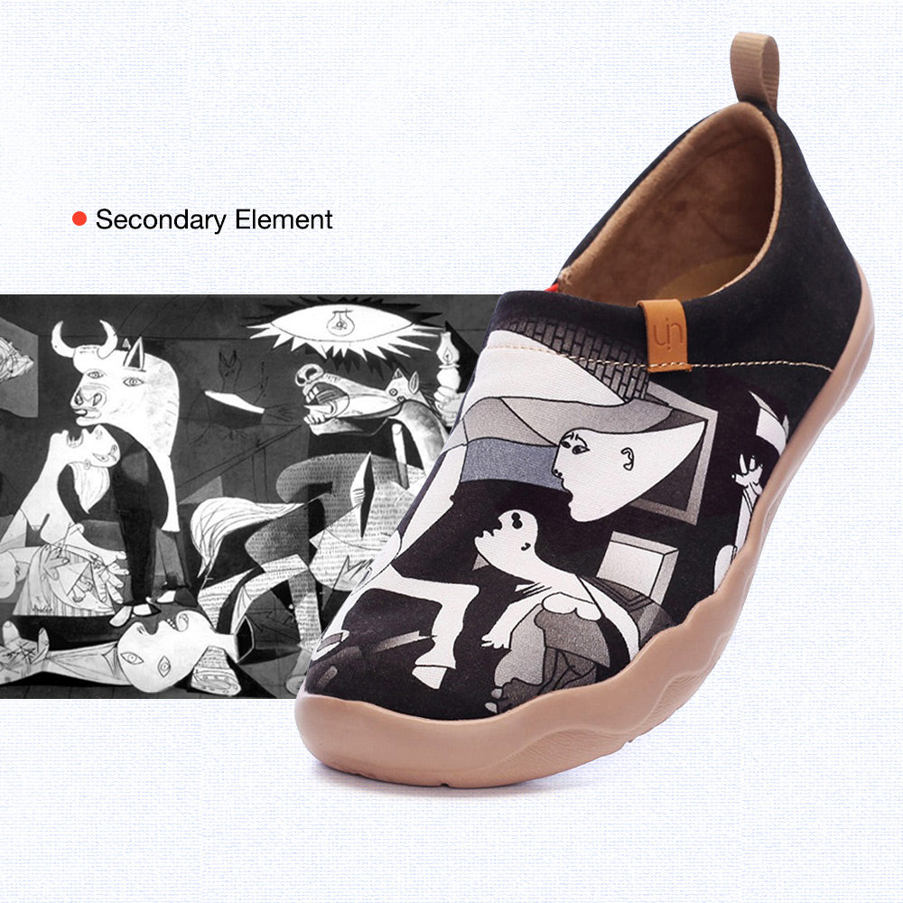 Picasso's "Guernica" Women Canvas Shoes Abtract Art | UIN Footwear – UK ...